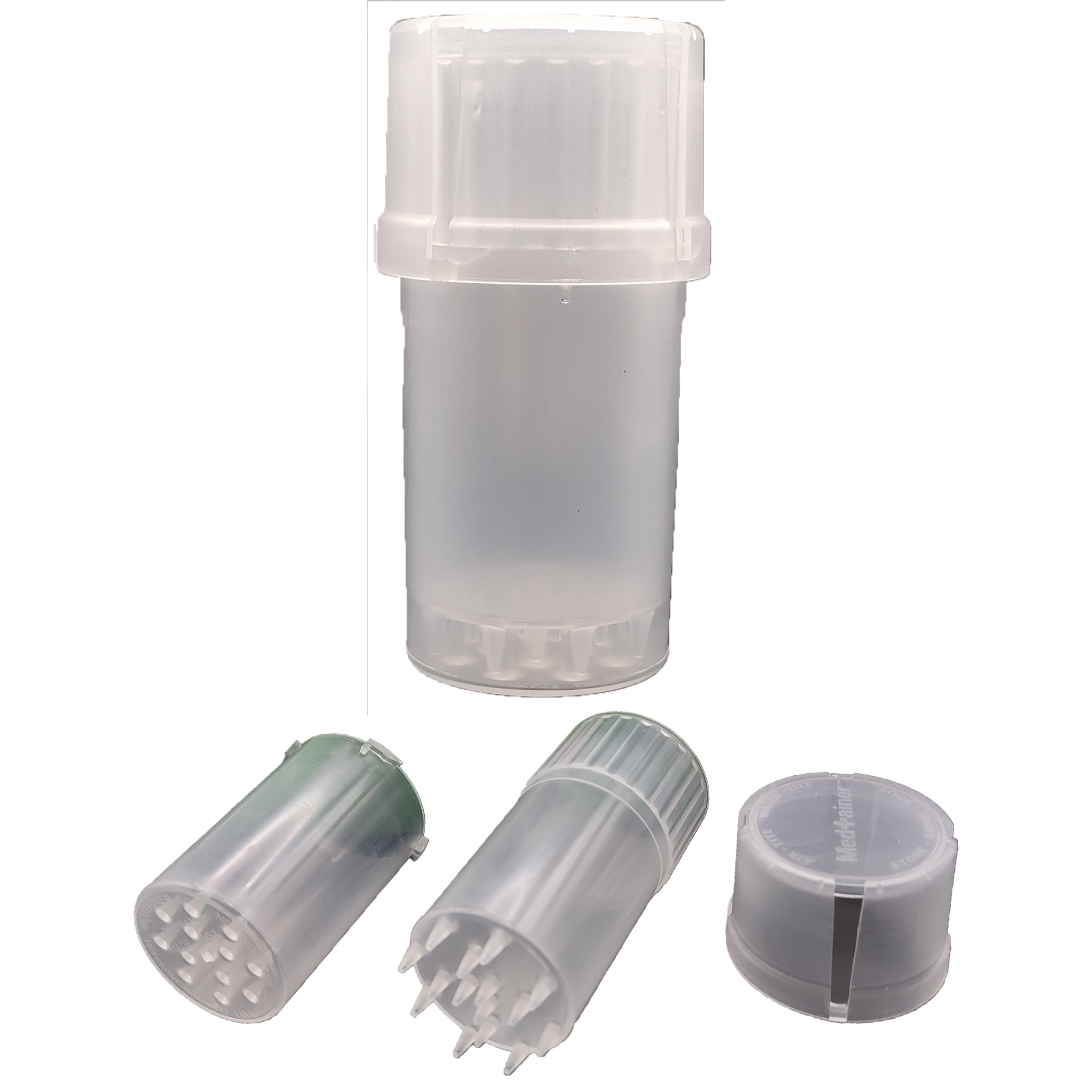 MedTainer - Storage Container w/ Built-In Grinder – Stoner Savior